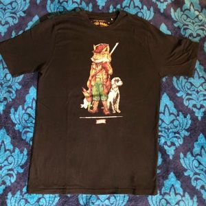 Akoo | Tops | Tshirt With Fox And Dog Design | Poshmark